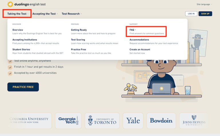 How to contact Duolingo English Test and how to use help｜Eigo-Ringo